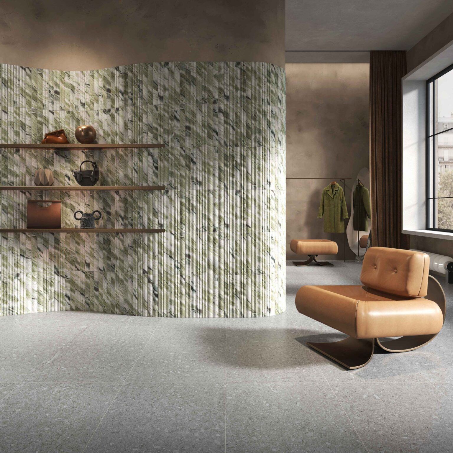 Exquisite Ceramic Tile | Timeless Marble Aesthetic & Fluted Design