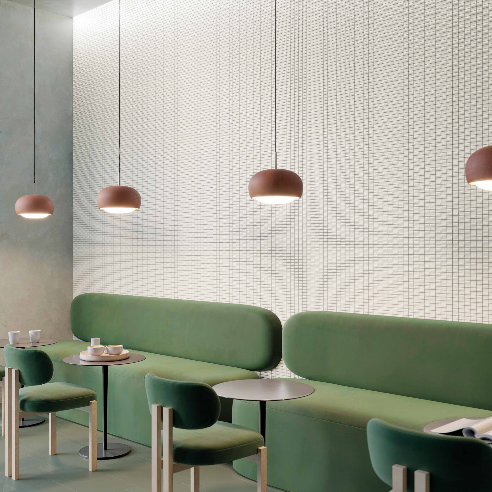 Relievo Ceramic Wall Tile | 5"x10" With Geometric Reliefs