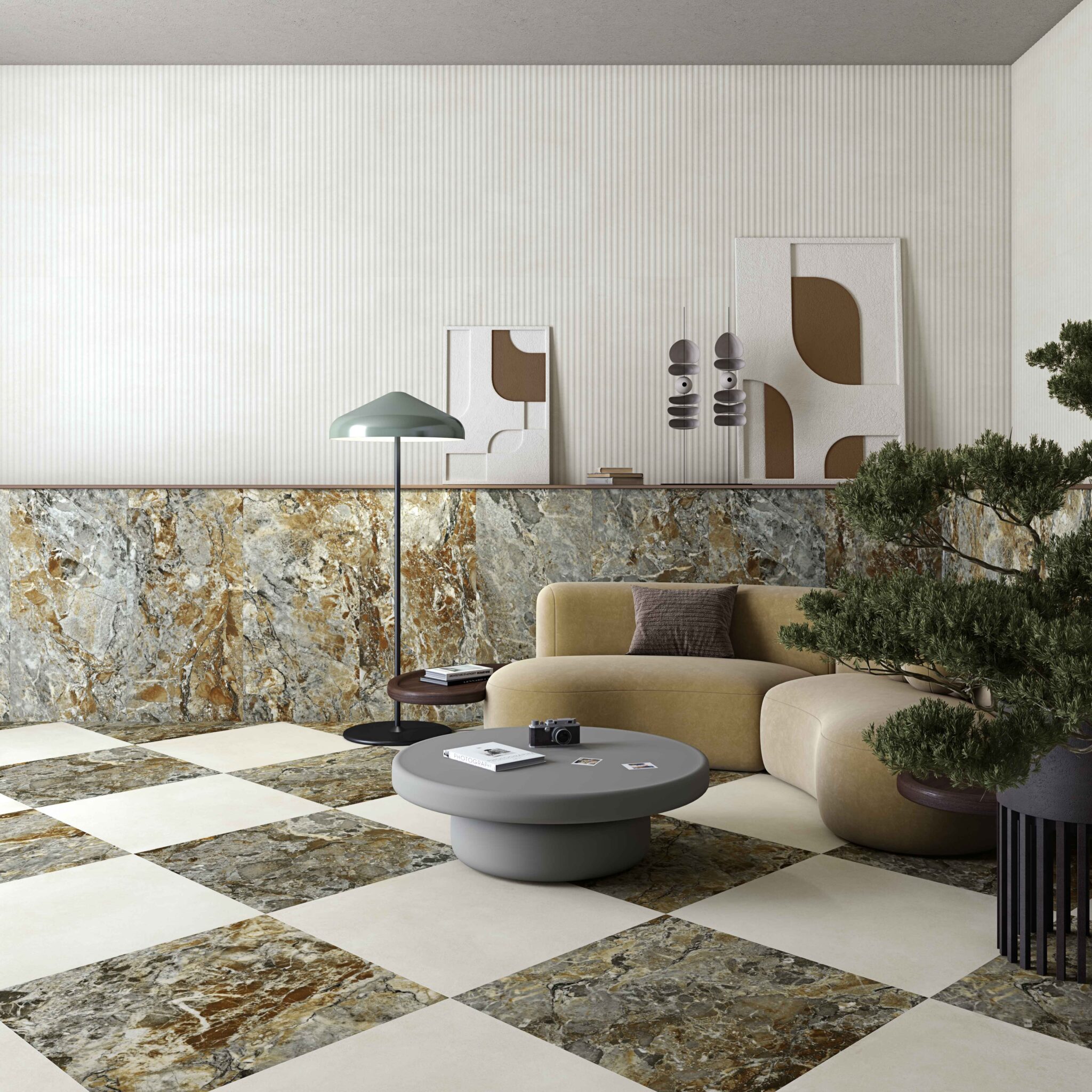 Sync Tile Collection | Cement Look with Marble Elegance